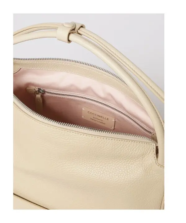 COCCINELLE Logo Strap Shoulder Bag - Nude