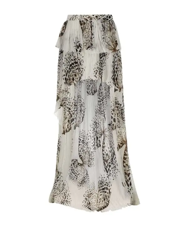 Blumarine Asymmetrical Ruffled Skirt - Gray