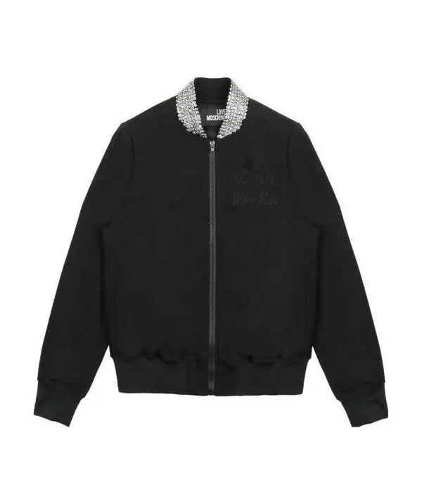 Moschino Embellished Logo Casual Jacket