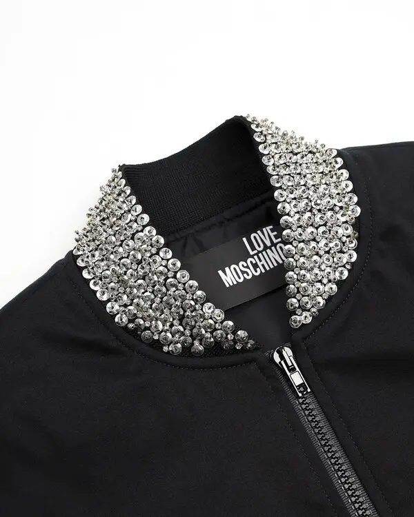 Moschino Embellished Logo Casual Jacket