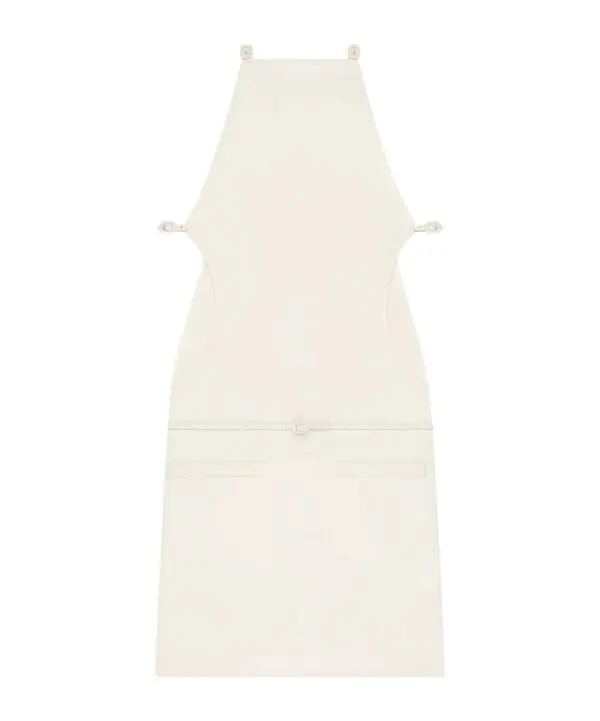 COURREGES Sleeveless Dress With Cutout Details And Belt - White