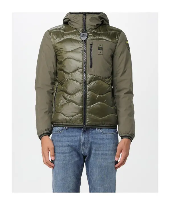 BLAUER. Zip-up Hooded Jacket With Chest Pocket