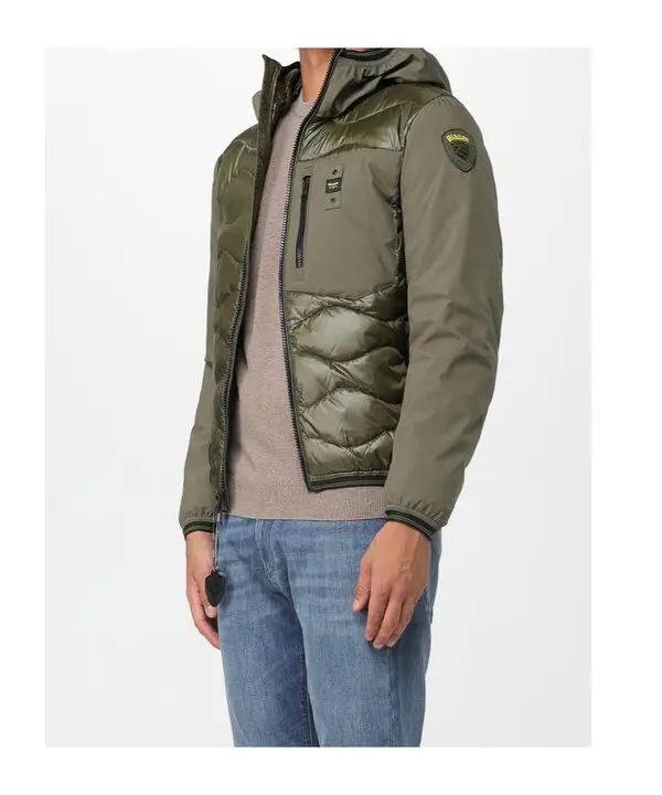 BLAUER. Zip-up Hooded Jacket With Chest Pocket