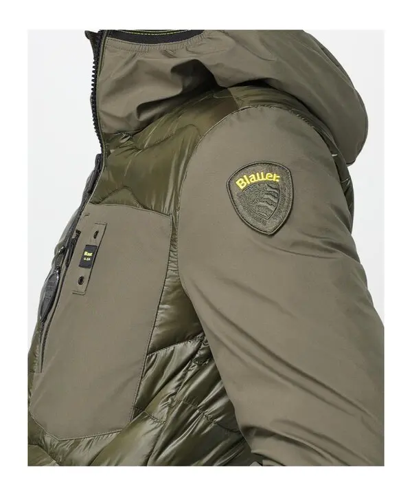 BLAUER. Zip-up Hooded Jacket With Chest Pocket