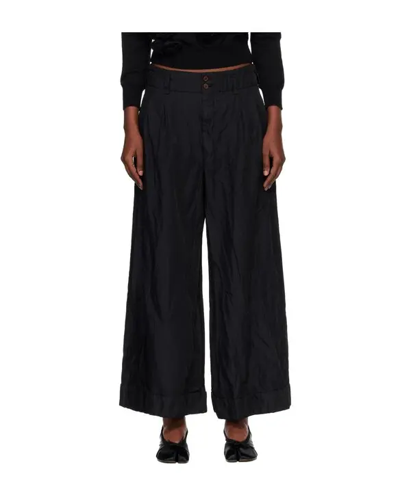 Comme Des Garçons Wide Leg Pants With Belt Loops