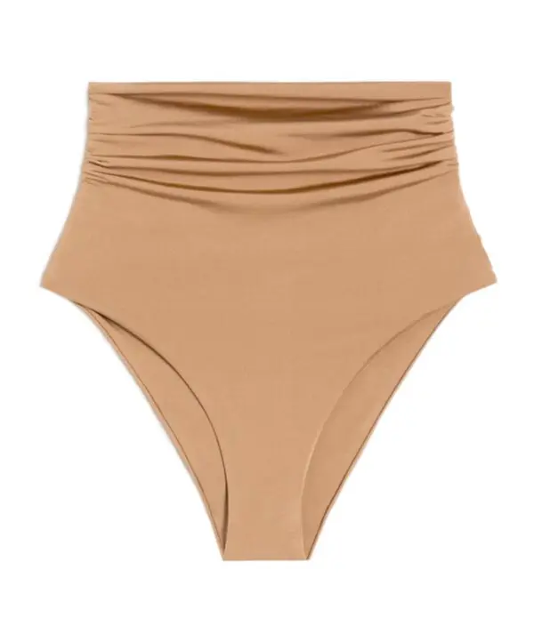 Max Mara Shiny Jersey Culotte Bikini Bottoms - Nude