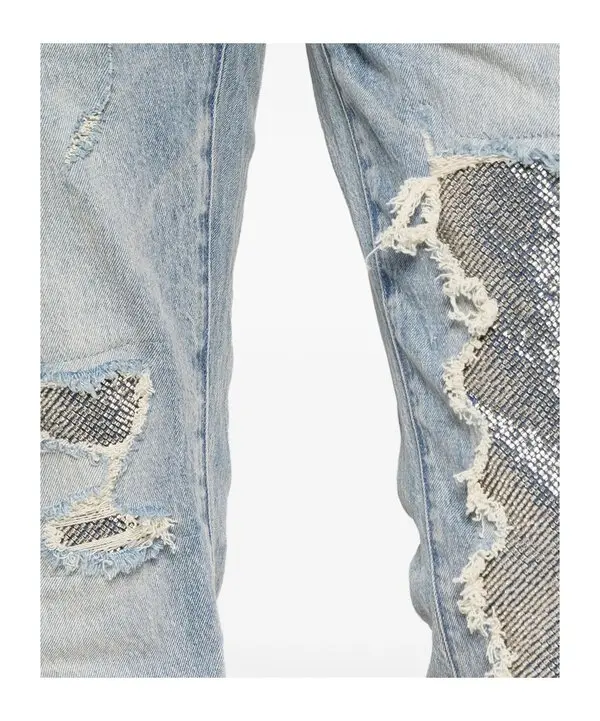 PURPLE BRAND Distressed Sequin Detail Jeans