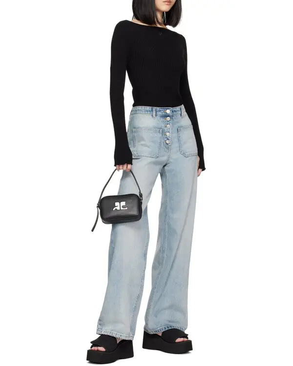 COURREGES Slim Camera Bag - Black