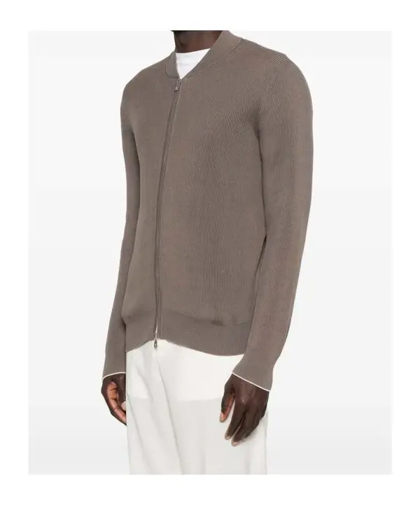 Brunello Cucinelli Ribbed Zip-fastening Cardigan