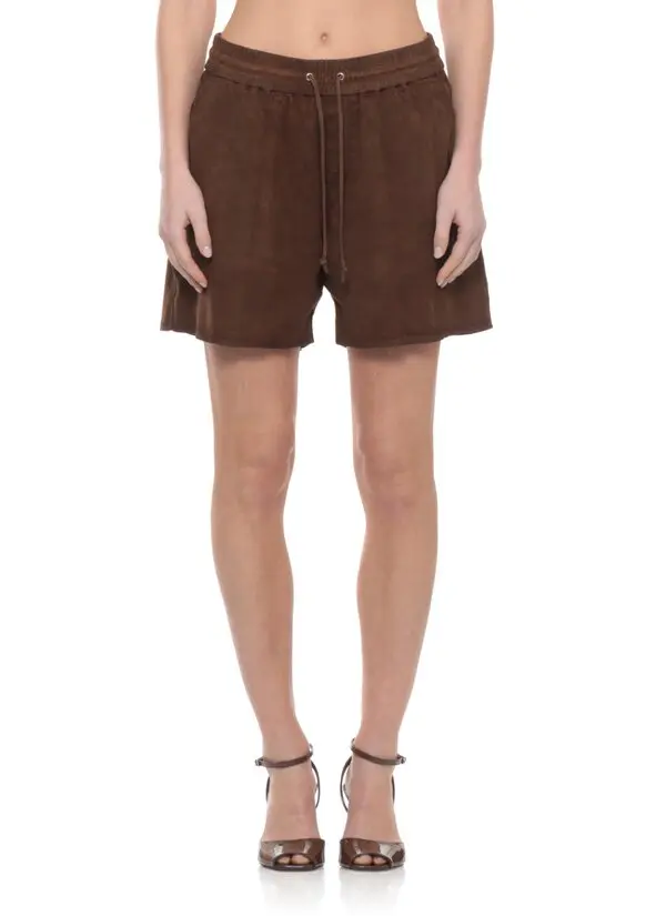 P.a.r.o.s.h Suede Drawstring Shorts