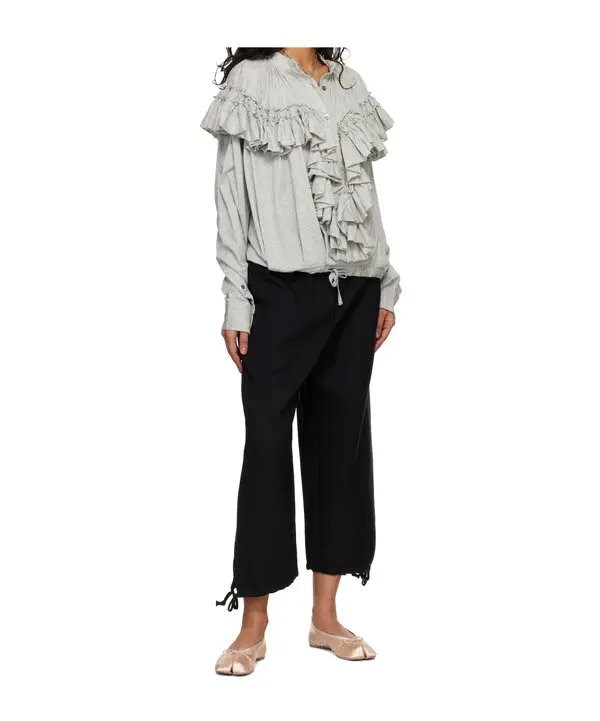 Comme Des Garçons Elasticated Waist Drawstring Cuff Casual Pants