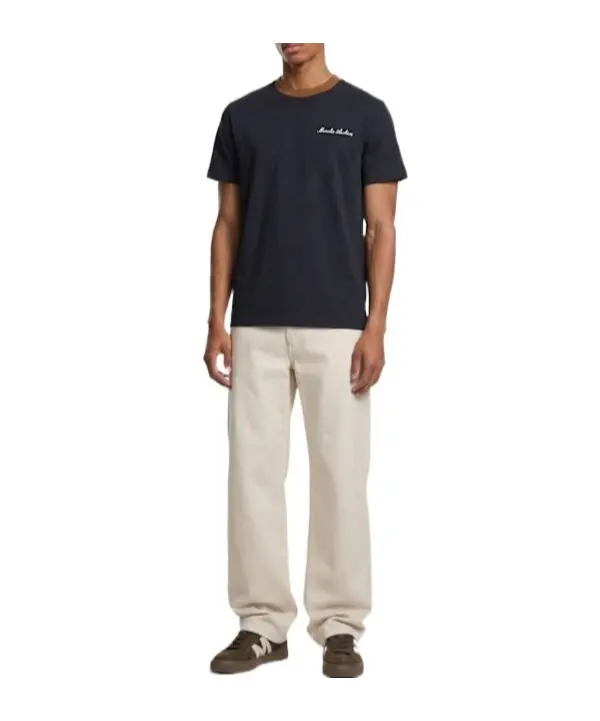 Moncler Embroidered Logo Cotton T-shirt - Black