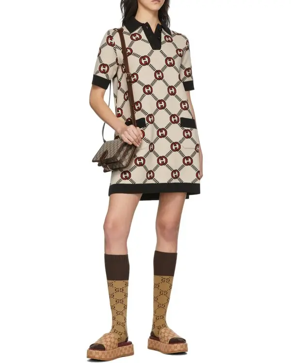 Gucci Gg Monogram Fold-over Shoulder Bag