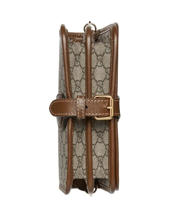 Gucci Gg Monogram Fold-over Shoulder Bag