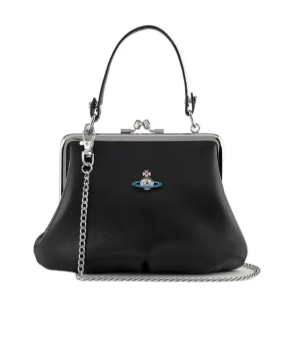 VIVIENNE WESTWOOD Granny Frame Purse Bag - Black