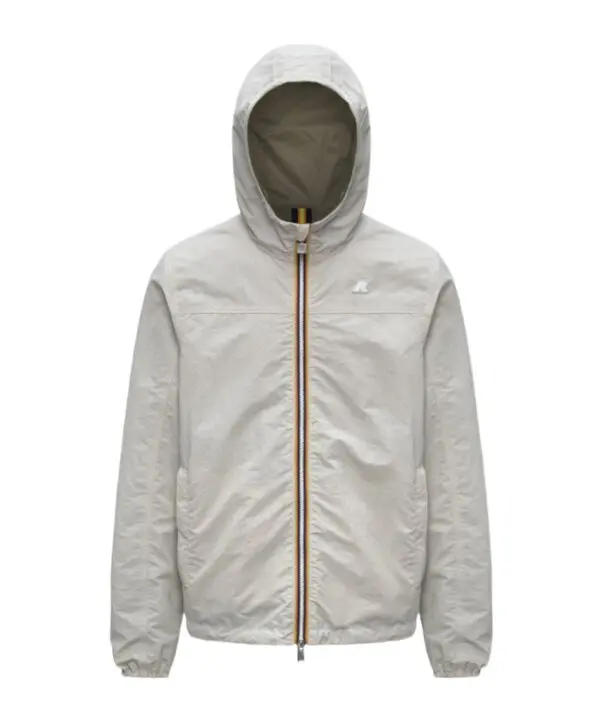 K-WAY Jake Cotton Reversible Hooded Jacket - Beige Light Green
