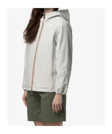 K-WAY Jake Cotton Reversible Hooded Jacket - Beige Light Green