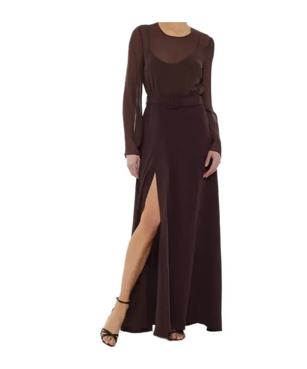 P.a.r.o.s.h Long Sleeve Dress With Slit Detail
