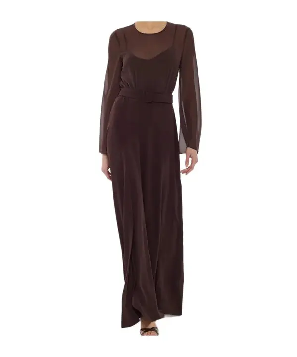 P.a.r.o.s.h Long Sleeve Dress With Slit Detail