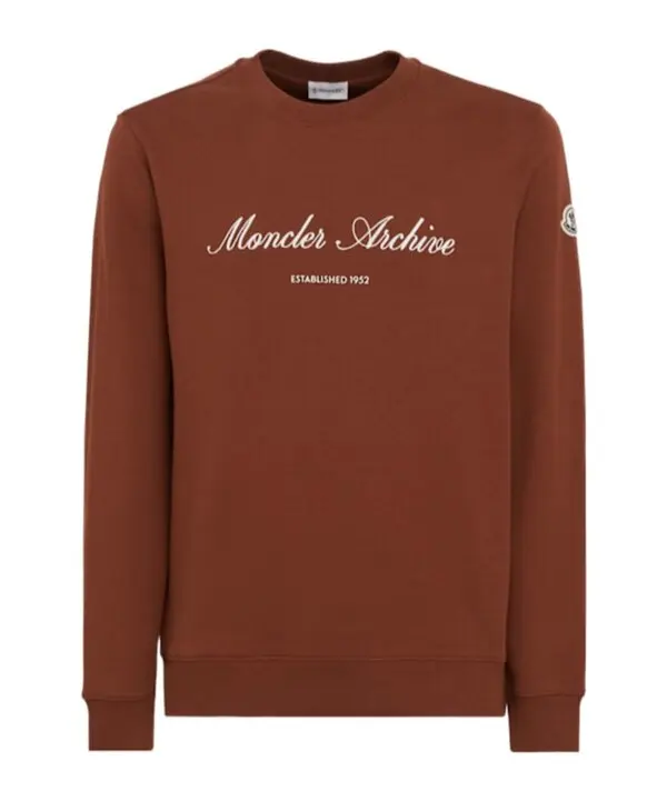 Moncler Logo Cotton Blend Crewneck Sweatshirt