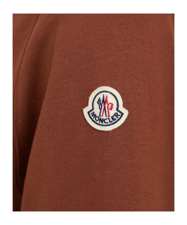 Moncler Logo Cotton Blend Crewneck Sweatshirt