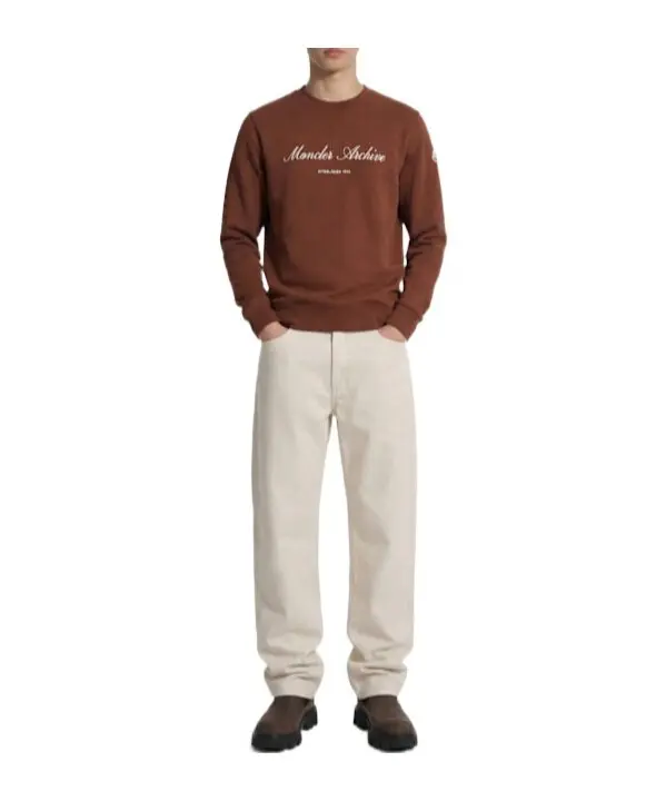 Moncler Logo Cotton Blend Crewneck Sweatshirt