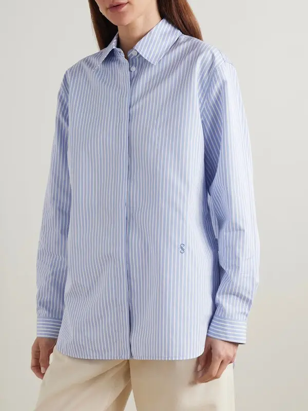 Proenza Schouler Striped Cotton-silk Blend Shirt