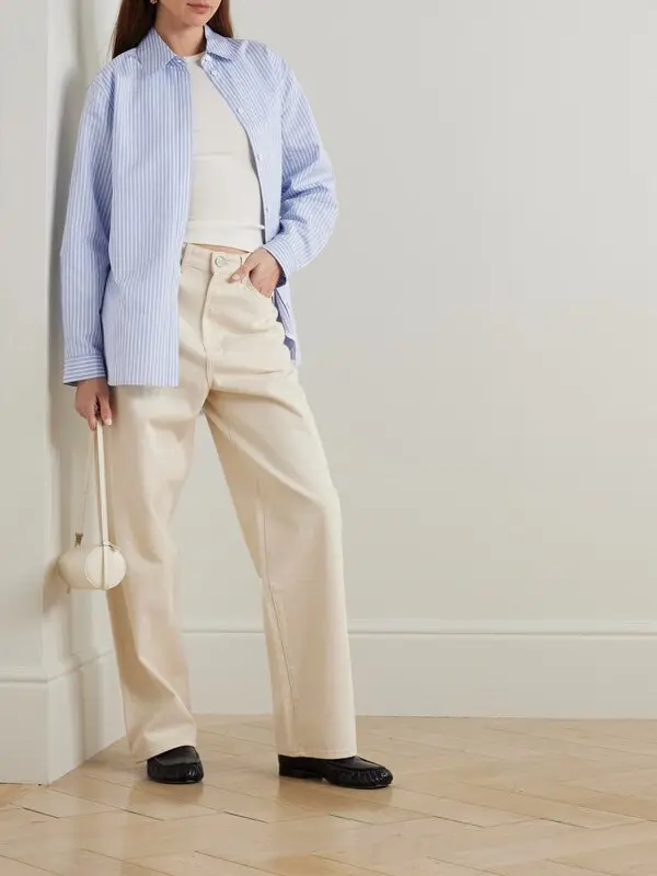 Proenza Schouler Striped Cotton-silk Blend Shirt