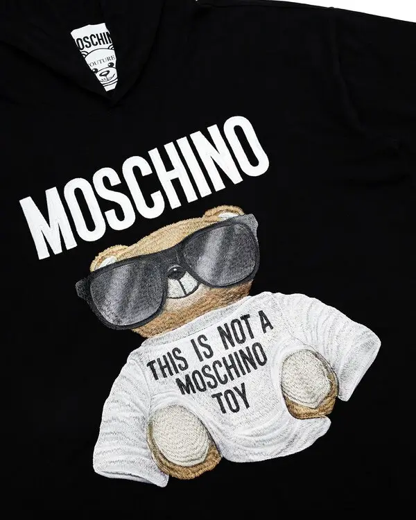 Moschino Teddy Bear Graphic Hoodie Dress