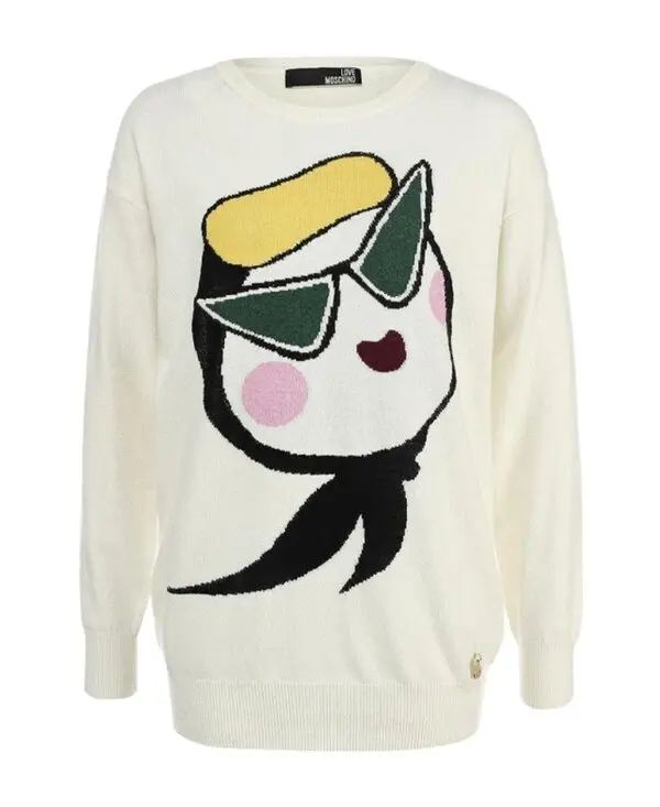 Moschino Long-sleeved Sweater With Graphic Detail