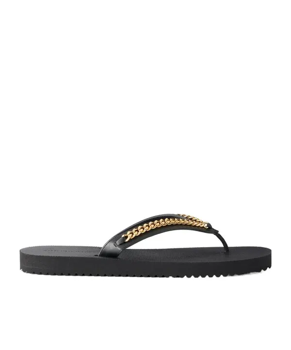 Stella McCartney Falabella Chain-embellished Flip Flops