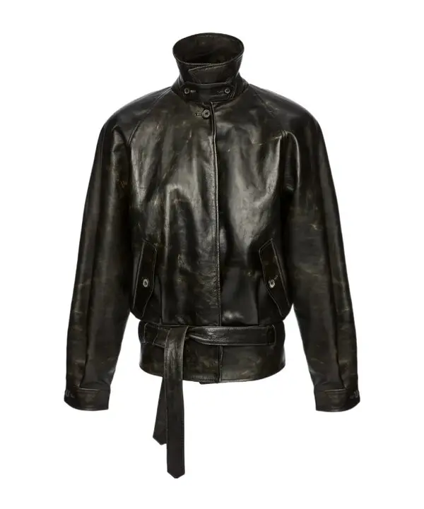 Magda Butrym Belted Stand-collar Coat