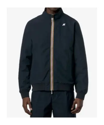 K-WAY Reversible Zip-up Jacket With Stand Collar - Blue-green