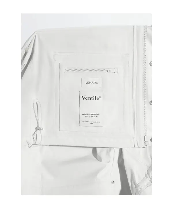 LEMAIRE Drawstring Hooded Rain Jacket - Soybean
