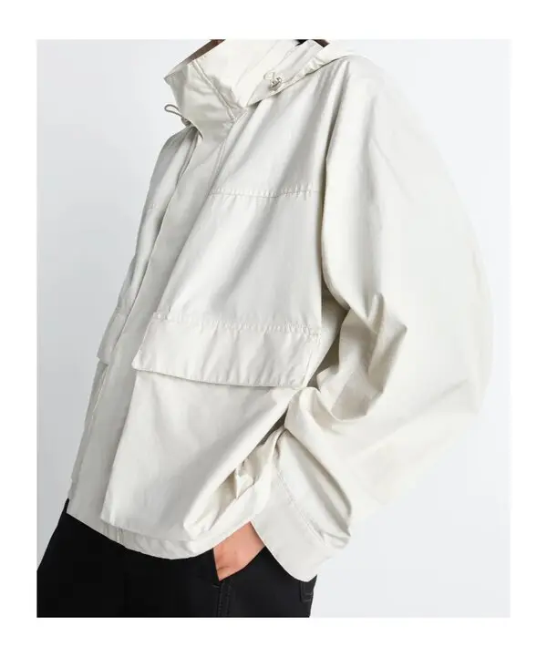 LEMAIRE Drawstring Hooded Rain Jacket - Soybean