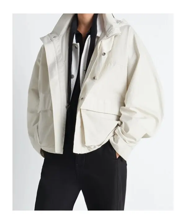 LEMAIRE Drawstring Hooded Rain Jacket - Soybean