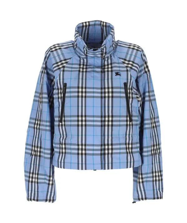 Burberry Checked Hooded Jacket