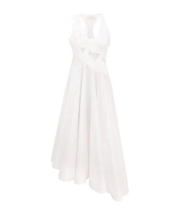 Zimmermann Appliquéd Sleeveless Midi Dress - Ivory