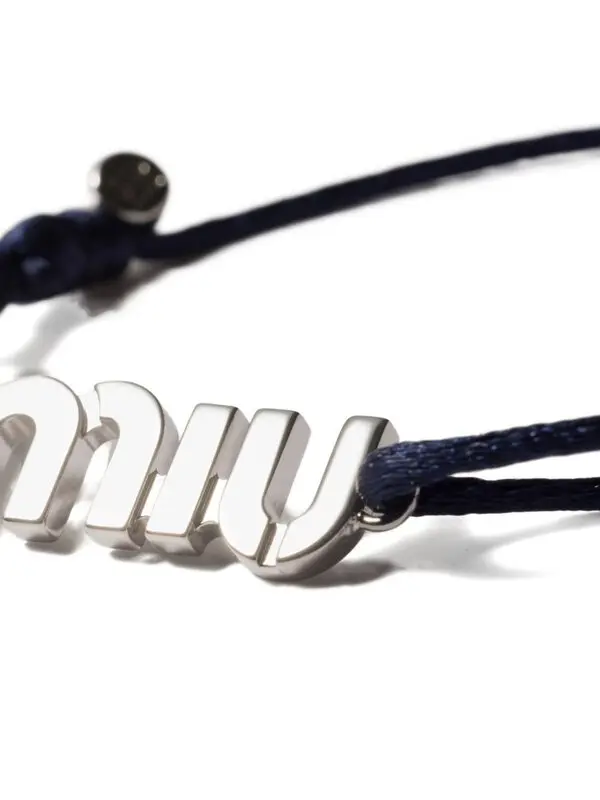 Miu Miu Logo Cord Bracelet