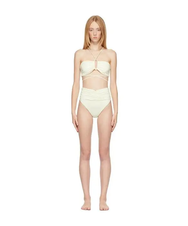 Magda Butrym Crisscross Bandeau Top - Nude