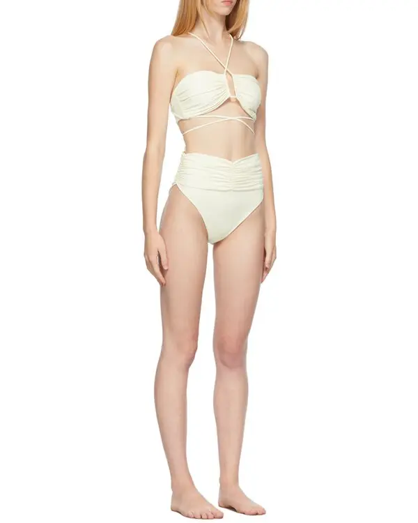 Magda Butrym Crisscross Bandeau Top - Nude