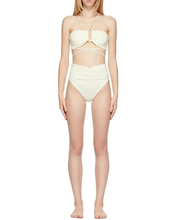 Magda Butrym Crisscross Bandeau Top - Nude