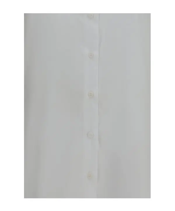 Ermanno Scervino Back Lace-up Cotton Shirt - Gray