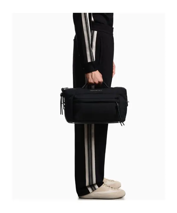 Emporio Armani Monogram Jacquard Satchel Bag