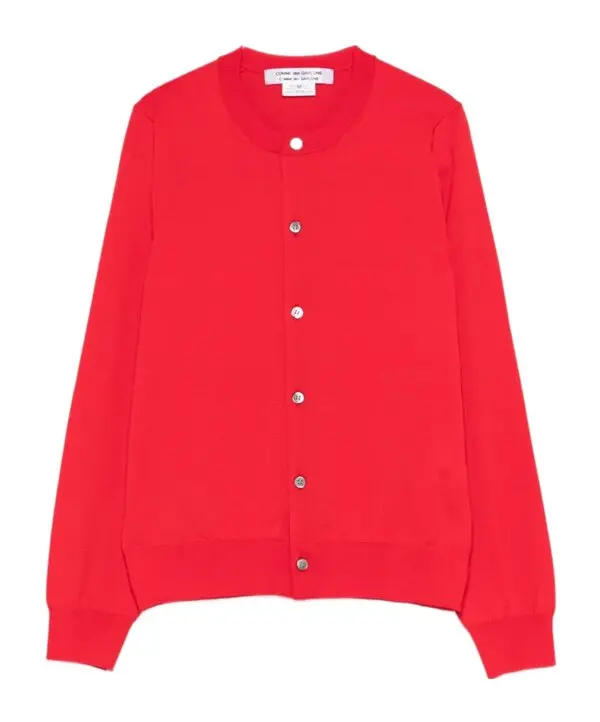 Comme Des Garçons Buttoned Cardigan - Red