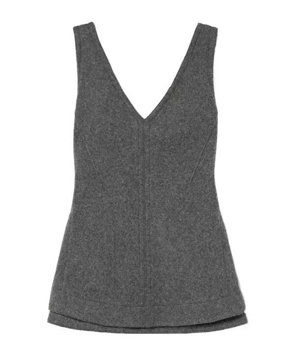 Proenza Schouler Winona Patchwork V-neck Top - Dark Gray