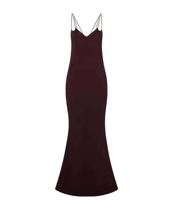 TOM FORD Maroon Satin Gown - Black