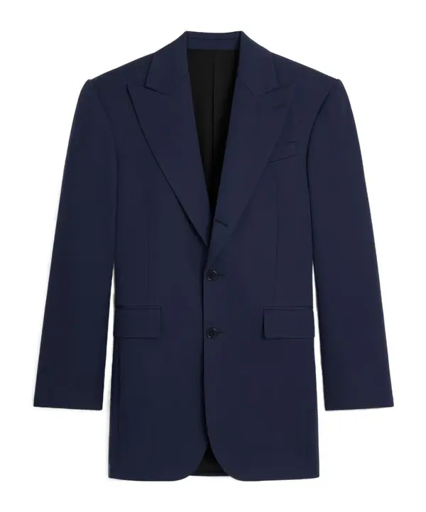 Celine Grain De Poudre Wool Colline Jacket - Black