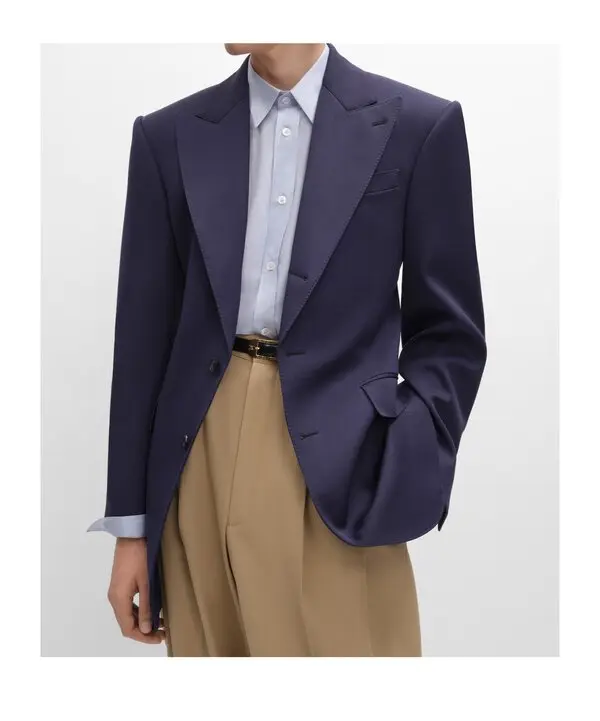 Celine Grain De Poudre Wool Colline Jacket - Black