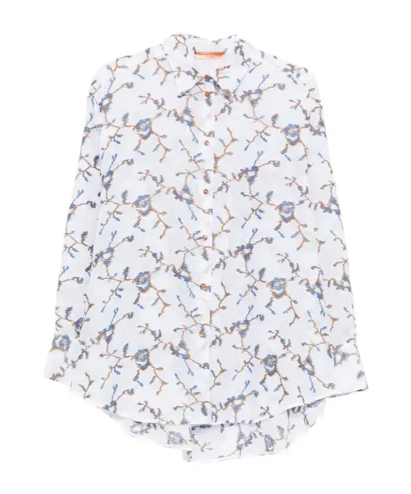 Ermanno Scervino Printed Button-front Shirt - White